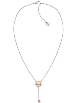 Colgante TOMMY acero chapa rosada circonitas